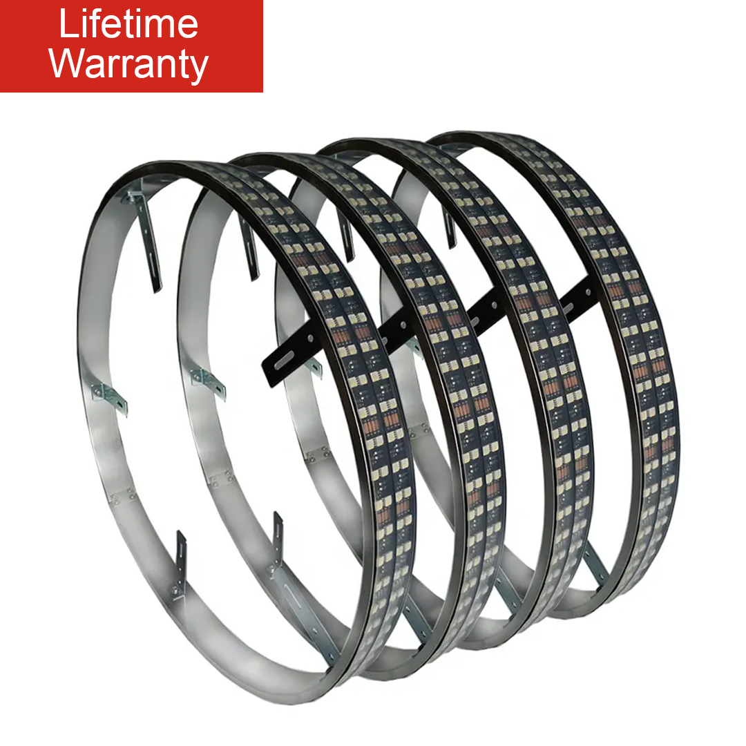 Quad 4 Row Super Bright RGBW Color Chasing LED 17" Wheel Lights ...